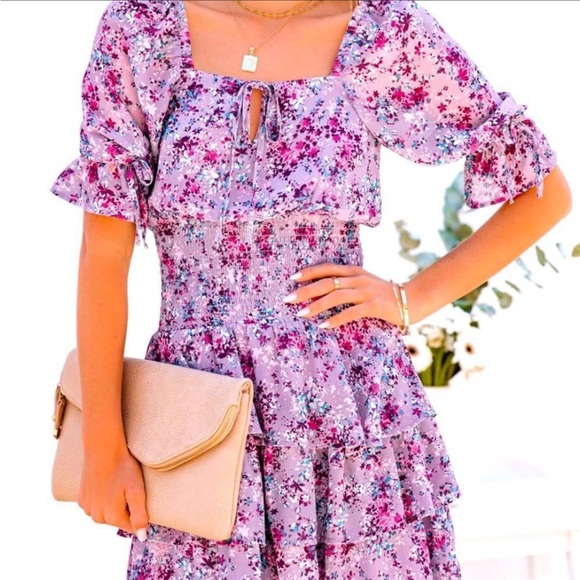 Vici | Dresses | Vici Exclusive Koko Masonriggs Smocked Floral Ruffle ...